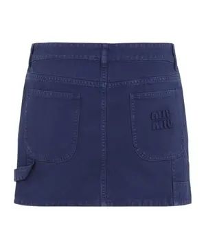 Miu Miu Logo-appliqué Mini Skirt