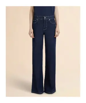 Marni Stretch Denim Wide-leg Jeans - Deep Blue