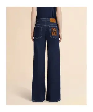 Marni Stretch Denim Wide-leg Jeans - Deep Blue