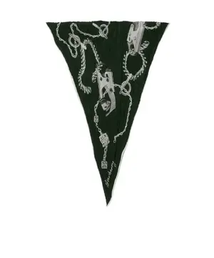 Burberry Knight-print Silk Scarf - Black