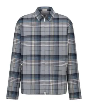 Dior Checked Zipped Shirt - Multicolour