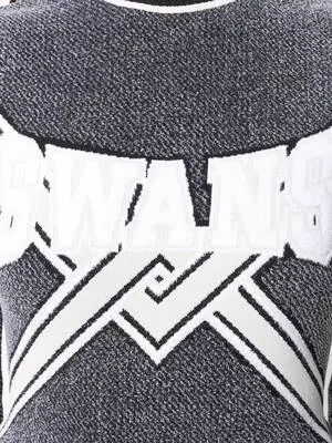 Off-White Swans Knitted Sweater - Black