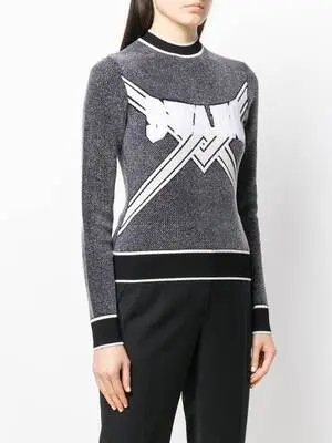 Off-White Swans Knitted Sweater - Black