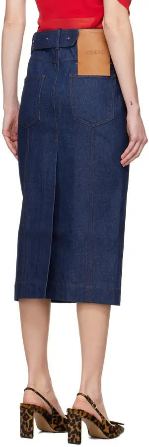 Jacquemus La Jupe De Nimes Obra Denim Midi Skirt