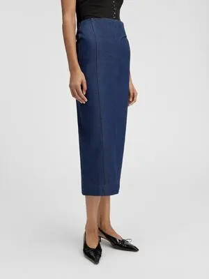Jacquemus La Jupe De Nimes Obra Denim Midi Skirt
