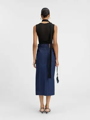 Jacquemus La Jupe De Nimes Obra Denim Midi Skirt