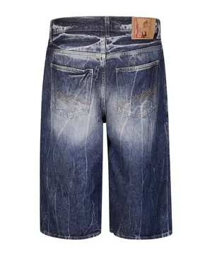 Martine Rose Mid-length Denim Shorts - Blue