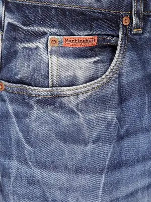 Martine Rose Mid-length Denim Shorts - Blue
