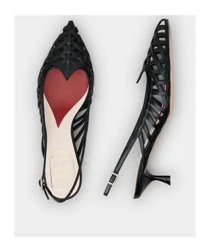 ROGER VIVIER I Love Vivier Multistrap Slingback Pumps - Black