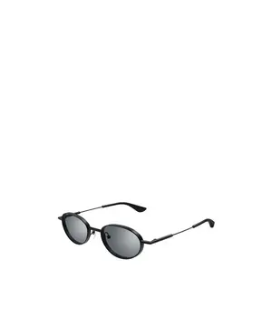 Alexander McQueen Oval Frame Sunglasses - Black