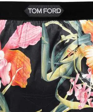TOM FORD Floral-print Stretch-silk Boxers - Multicolor