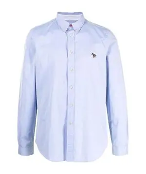 Paul Smith Zebra Patch Long-sleeved Shirt - Blue