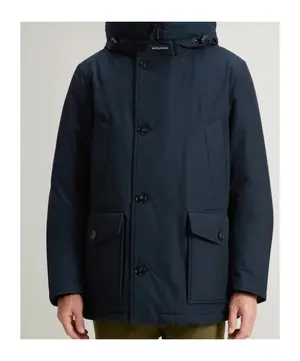 Woolrich Hooded Parka Jacket With Drawstring Hem - Black