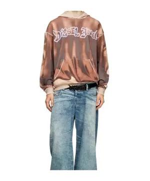 DIESEL® Printed Logo Hoodie - Brown
