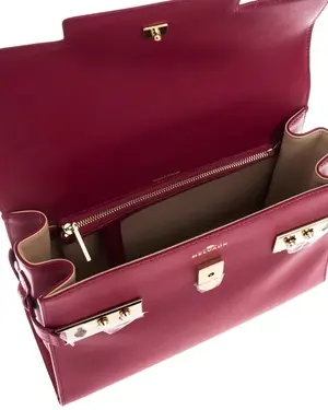 Delvaux Logo Handbag - Red