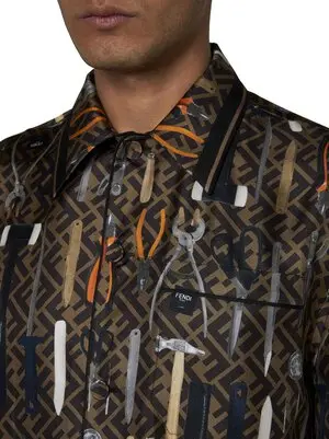 Fendi Ff Motif Long-sleeved Shirt