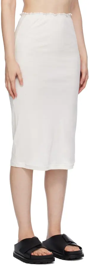 JIL SANDER Logo-embroidered Layered Midi Skirt - Gray