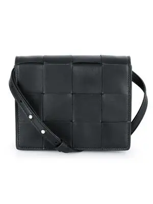 Bottega Veneta Intrecciato Mini Crossbody Bag - Black