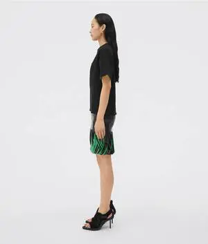 Bottega Veneta Leather Mini Skirt With Two-tone Fringe