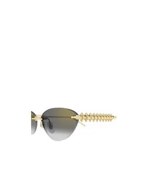 Cartier Cat Eye Frame Sunglasses - Gold