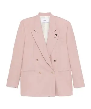 LARDINI Double-breasted Blazer With Brooch Detail