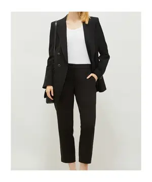 Marella Double Breasted Blazer With Lapel Collar