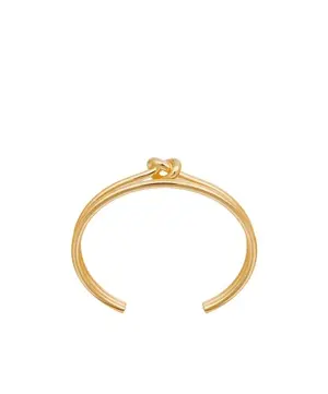 Celine Brass Knot Double Cuff Bracelet With Finish - Gold