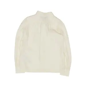 Gucci Crêpe Satin Interlocking G Shirt With Self-tie Bow - White
