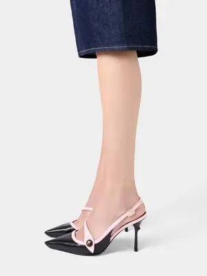 ROGER VIVIER Rose Vivier Slingback Pumps
