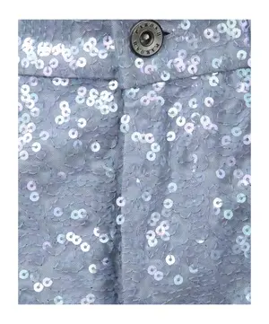 P.a.r.o.s.h Sequin Embellished Straight-leg Trousers - Gray
