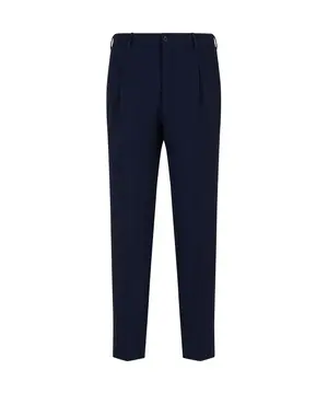 Giorgio Armani Textured Tapered Wool Trousers