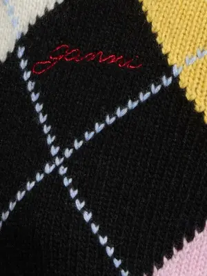 GANNI Argyle Cardigan