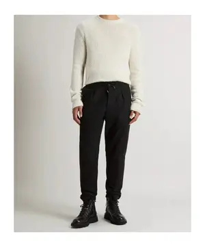 Woolrich Pleated Drawstring Trousers - Black