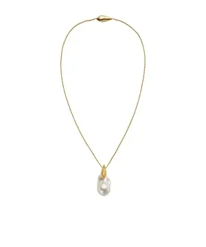 Bottega Veneta Pearl Pendant Necklace - Yellow