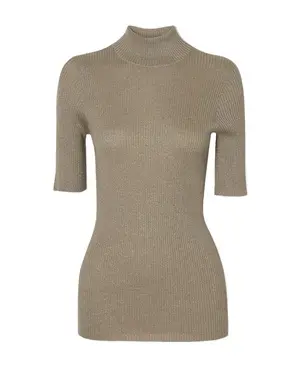 Brunello Cucinelli Metallic Ribbed Pullover