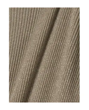 Brunello Cucinelli Metallic Ribbed Pullover