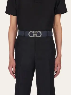 FERRAGAMO Gancini Double-sided Belt - Black