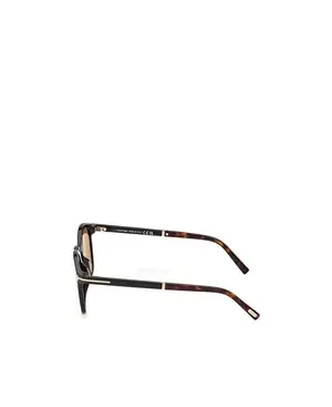 TOM FORD Round Frame Polarized Sunglasses - Nude