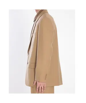 Saint Laurent Single-breasted Long-sleeved Jacket - Nude