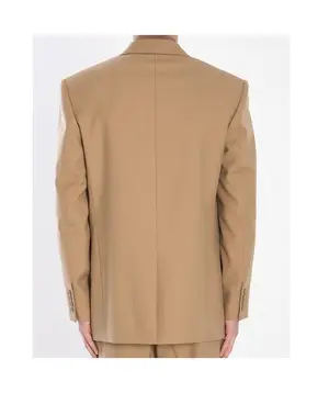 Saint Laurent Single-breasted Long-sleeved Jacket - Nude