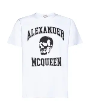 Alexander McQueen Graphic Printed Crewneck T-shirt - White