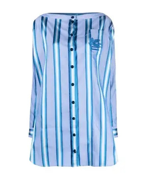 Etro Logo Embroidered Striped Button-up Shirt