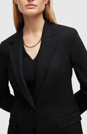 Hugo Boss Long-sleeved Suit Coat - Black