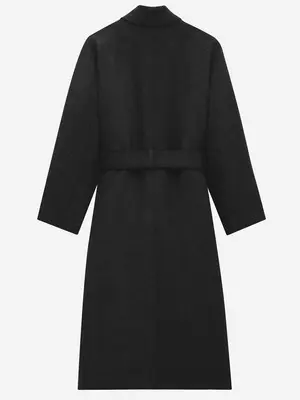 Saint Laurent Double-breasted Belted Long Coat