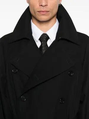 Saint Laurent Double-breasted Belted Long Coat