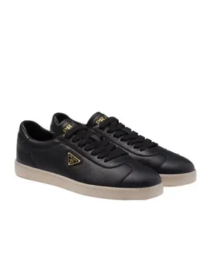 Prada Lane Deer Leather Sneakers - Black
