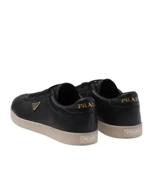 Prada Lane Deer Leather Sneakers - Black