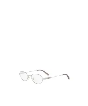 Dior Oval Frame Eyeglasses - Silver