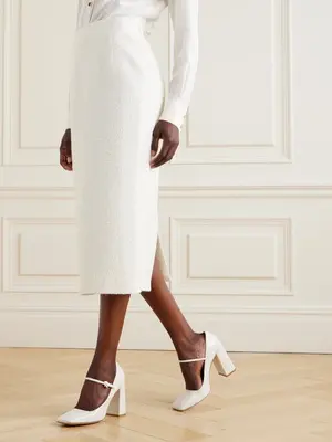 Alessandra Rich Slit Midi Skirt