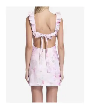 Zimmermann Crush" Frill Floral Mini Dress